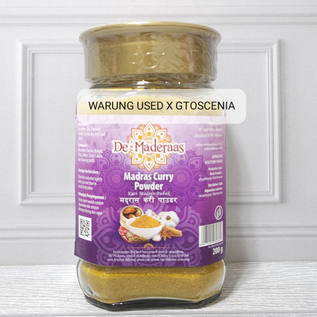 Jual De Maderaas Madras Curry Powder / Bubuk Kari / Bumbu Kari 200gram ...