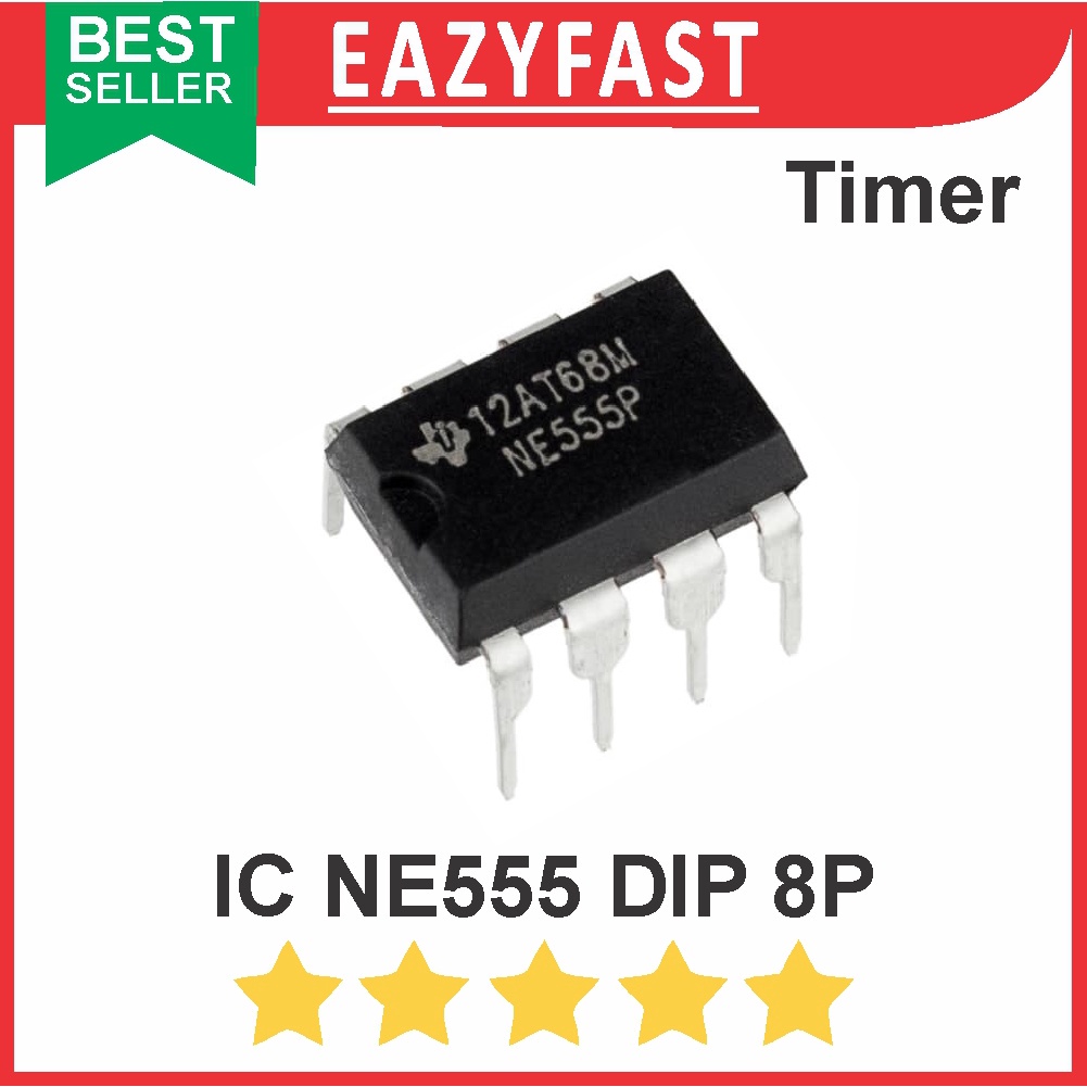 Jual IC NE 555 NE555 DIP 8 Precision Timer Clock Oscilator Signal Generator | Shopee Indonesia