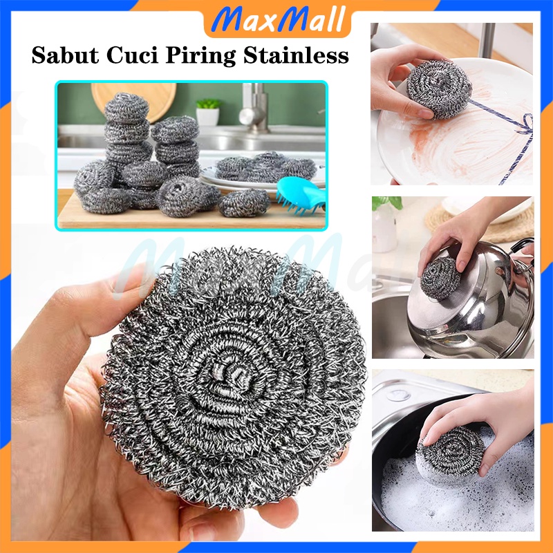 Jual Spon Kawat Cuci Piring Serabut Sponge Cleaning Ball Baja Anti ...