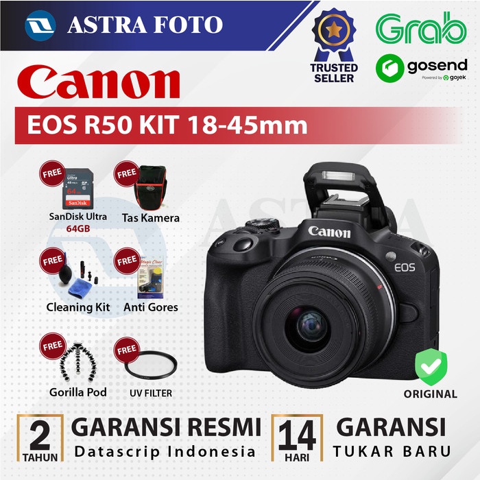 Jual Canon EOS R50 kit 18-45mm Mirrorless Camera EOS R 50 18-45 mm ...