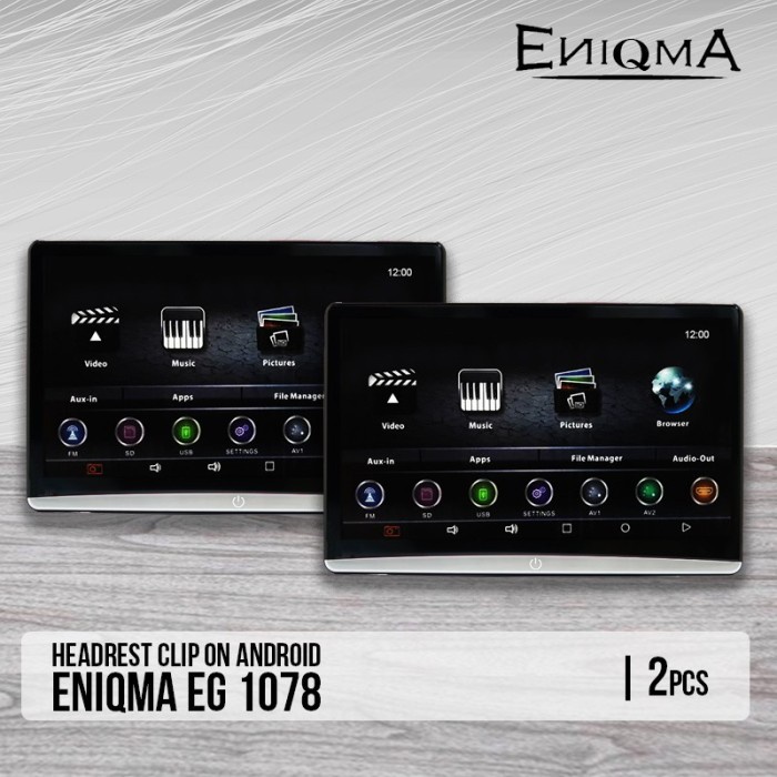 Jual Headrest ClipON Android Enigma Eniqma EG 1078 Isi 2 Pcs | Shopee ...