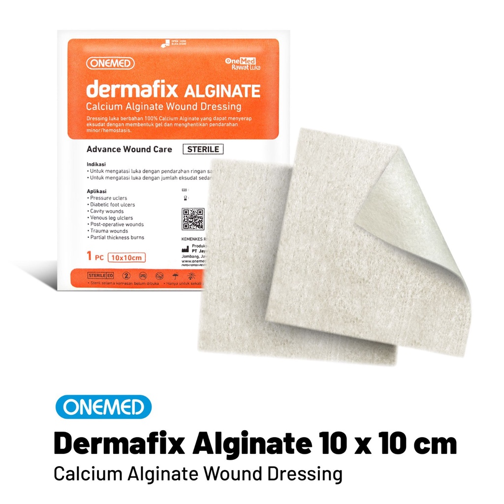 Jual Dermafix Alginate Wound Dressing 10 x 10cm OneMed 1 Pcs OB ...
