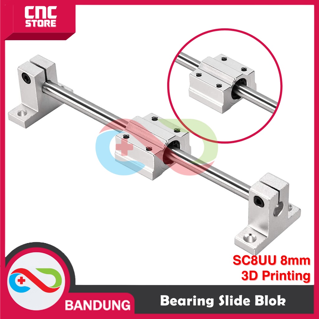 Jual SCS8UU SC8UU BEARING SLIDE BLOK 8MM LM8UU 3D PRINTING | Shopee ...