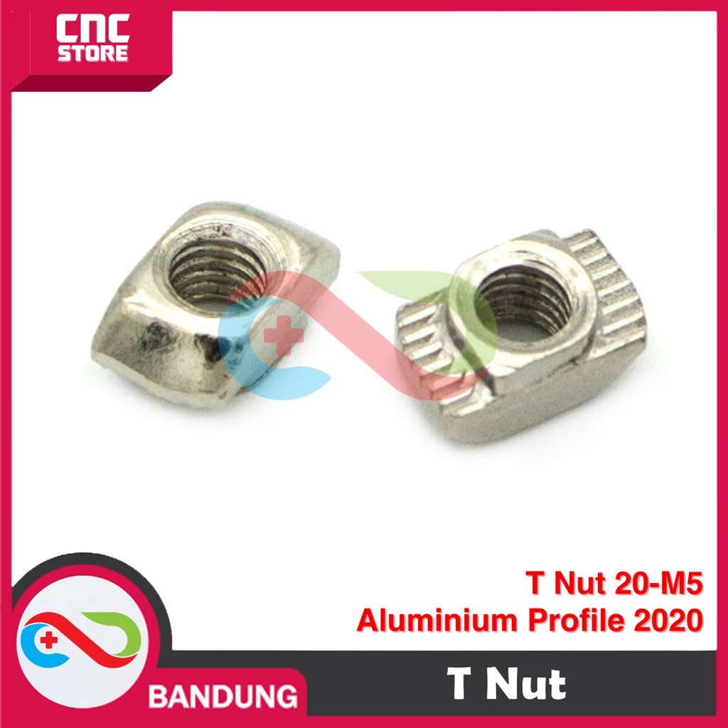Jual T NUT M5 TEE NUT T HAMMER NUT 20-M5 DROP IN ALUMINIUM PROFILE 2020 | Shopee Indonesia