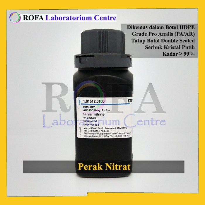 Jual Perak Nitrat / Silver Nitrate / AgNO3 Merck 99,98% 25 Gram ...