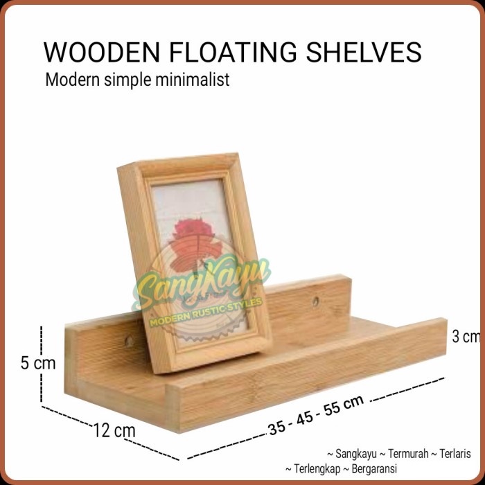 Jual Rak dinding minimalis rak kayu serbaguna floating shelves Rak ...