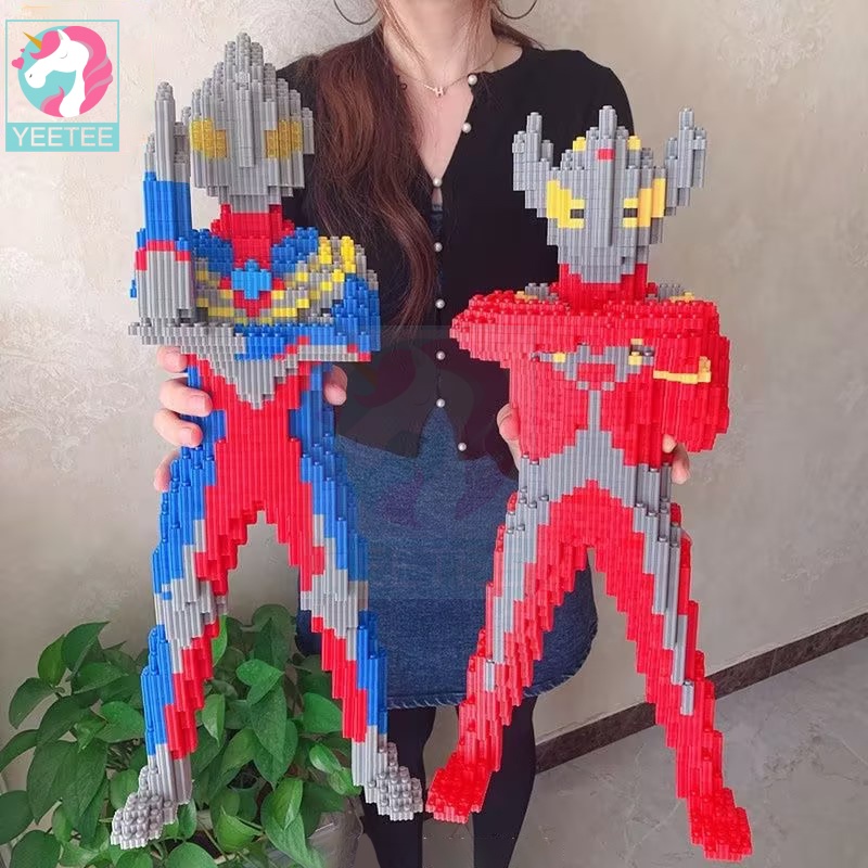 Jual Ready Nano Ultraman Blocks 3D Model Mainan Blok Susun, Blok ...