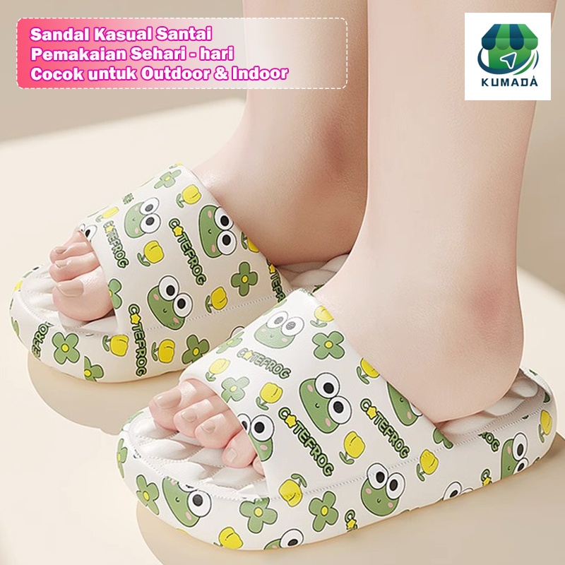 Jual Sandal Wanita Korea Slip on model frog Sendal Wanita Anti slip di ...