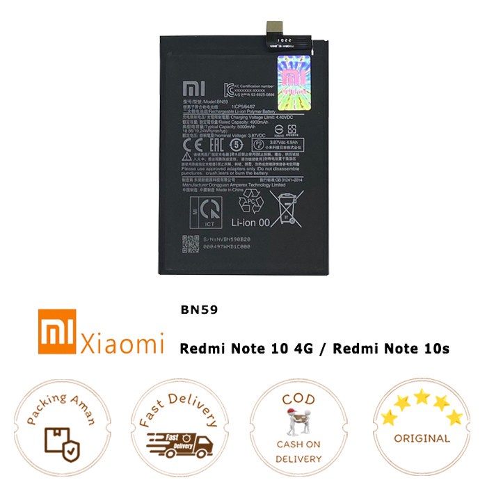 Jual Battery/ Baterai XIAOMI Redmi Note 10 4G / Redmi Note 10S BN59 ...
