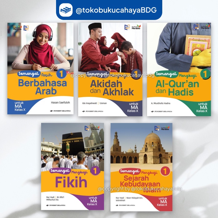 Jual BUKU MA KELAS 10 ERLANGGA K MERDEKA Madrasah Aliyah Akidah Al-Quran Hadis QURDIS Fikih ...
