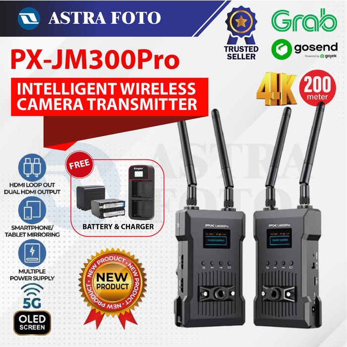 Jual PX JM300Pro Wireless Video Transmitter Camera Receiver 200m 4K ...