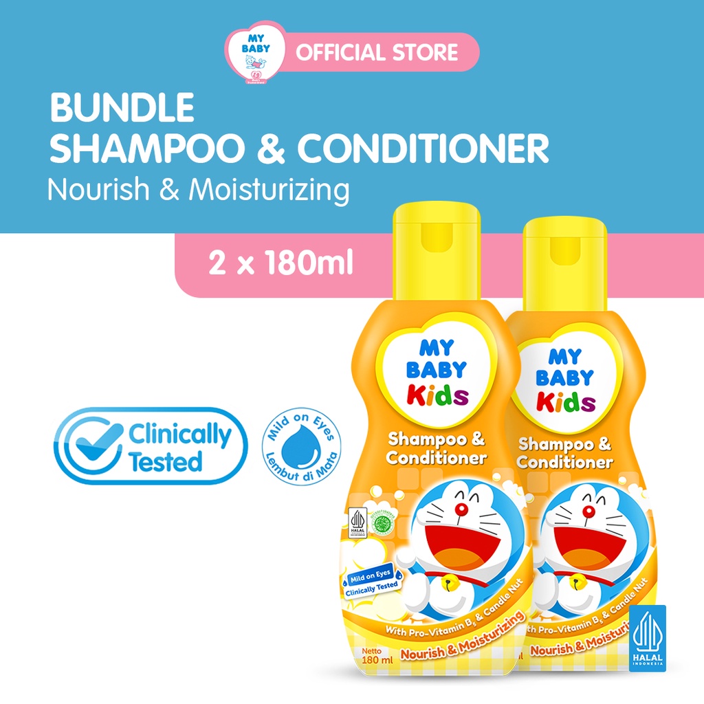 Jual MY BABY Kids Shampoo & Conditioner Nourish & Moisturizing [180 mL ...