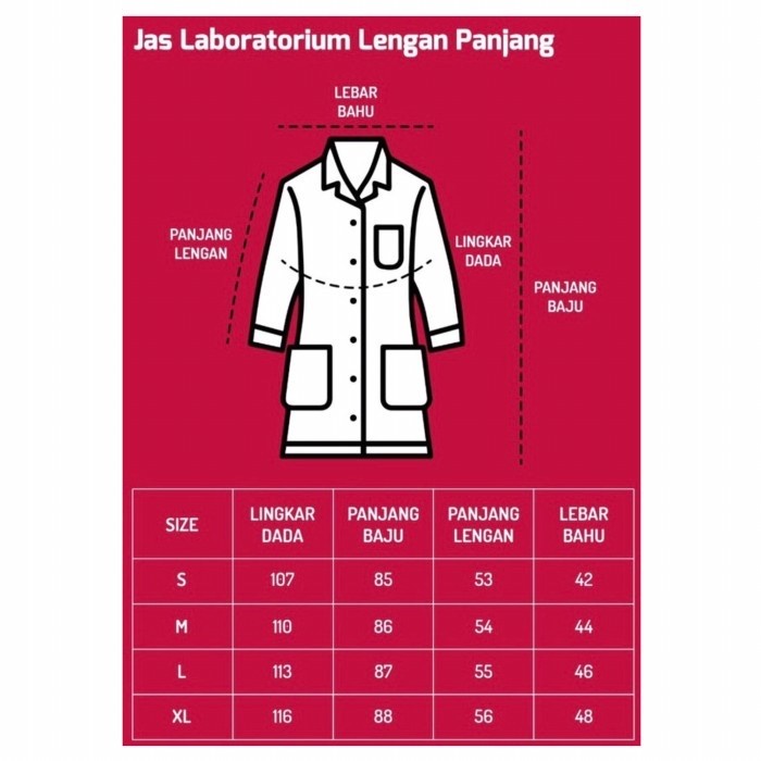 Jual Jas Laboratorium Seragam Medis Medical Lab Coat Bahan Oxford ...