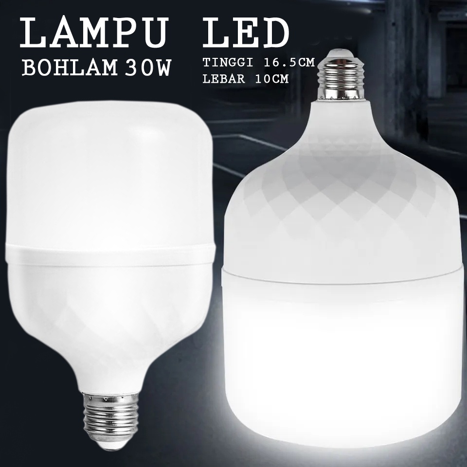 Jual Lampu LED Bohlam E27 Cool White 6500K 30W Penerangan Berbagai ...