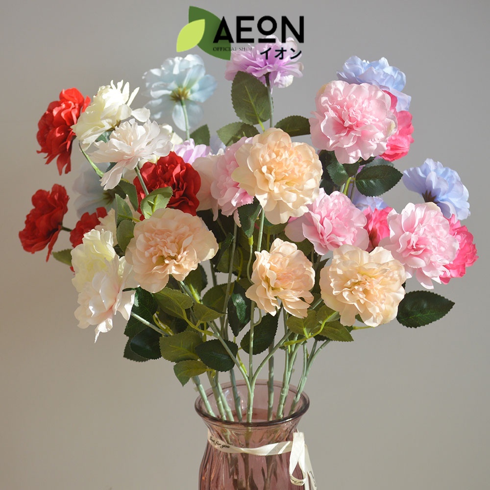 Jual AEON - YONPAT 60cm Artificial Bunga Mawar 3 Cabang 4 Kuntum Bunga ...