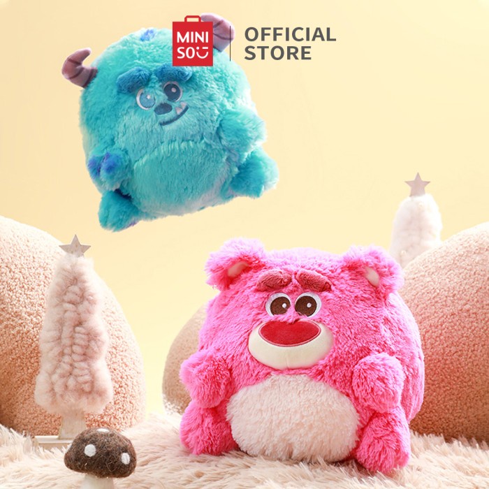 Jual MINISO Pixar Lotso Collection Lotso Round Plush Toy Cute Pillow ...