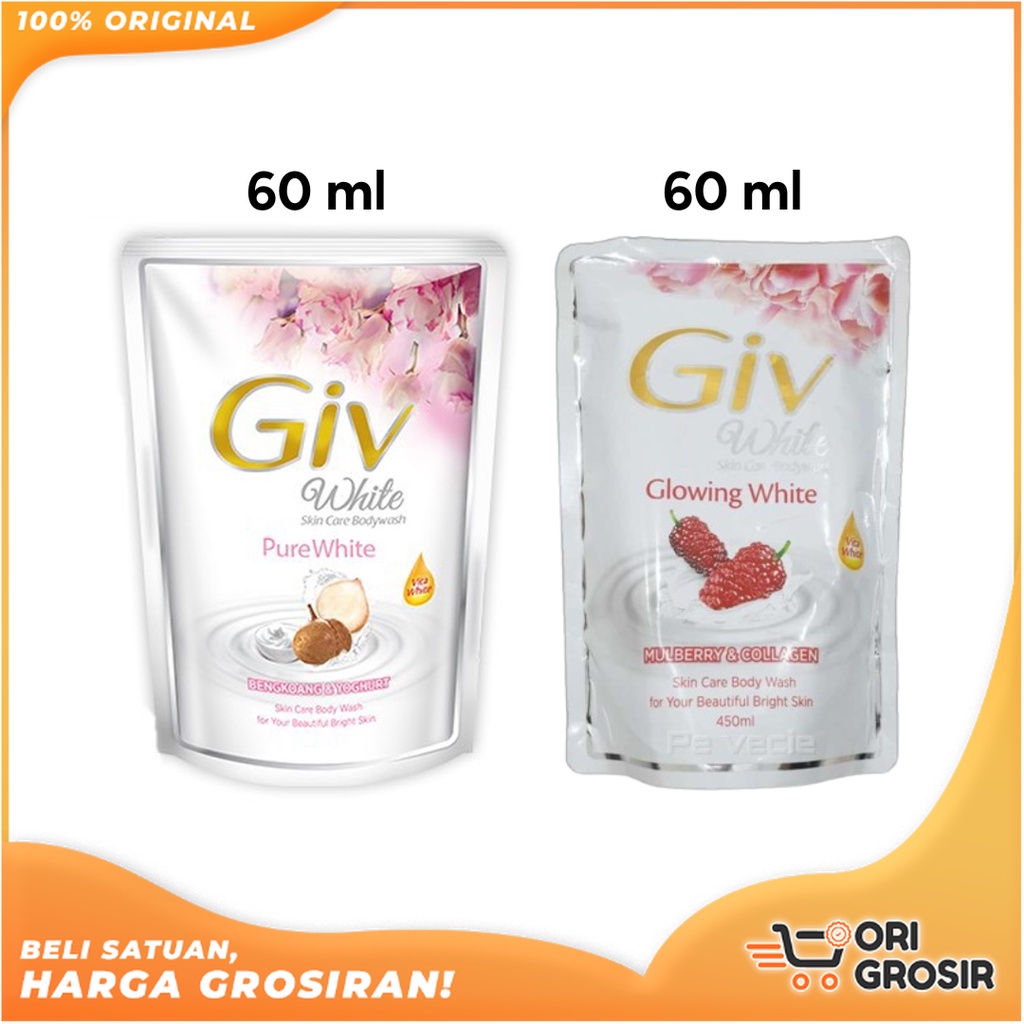 Jual ORI Grosir Giv White Body Wash 60 Ml Pouch | Shopee Indonesia