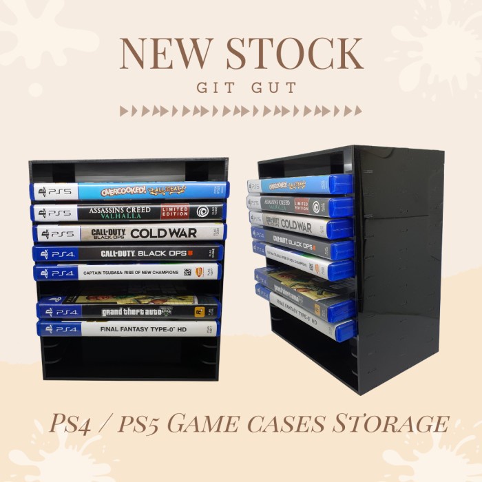 Jual Rak Penyimpanan Storage stand Holder Kaset Game CD BD PS4 PS5 ...