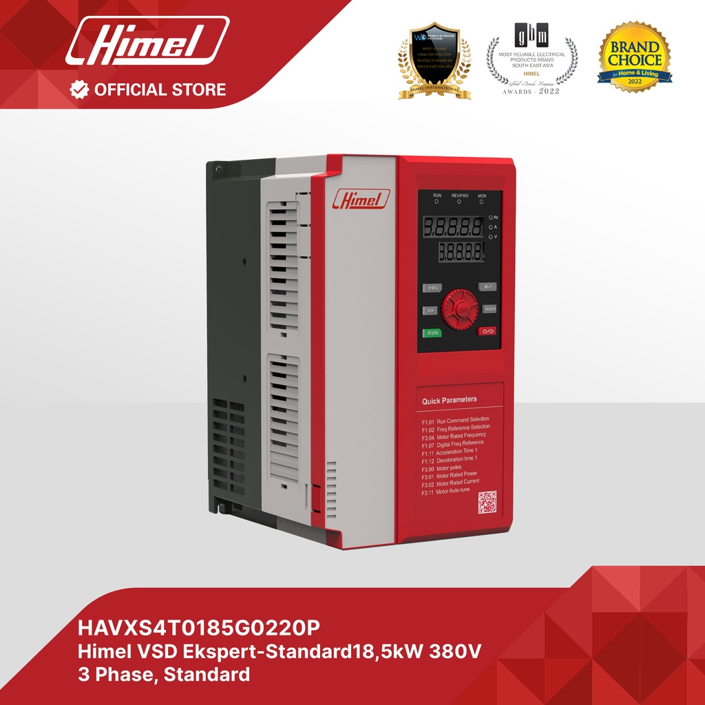 Jual Himel VSD Ekspert-Standard18,5kW 380V 3 Phase, Standard - HAVXS4T0185G0220P | Shopee Indonesia