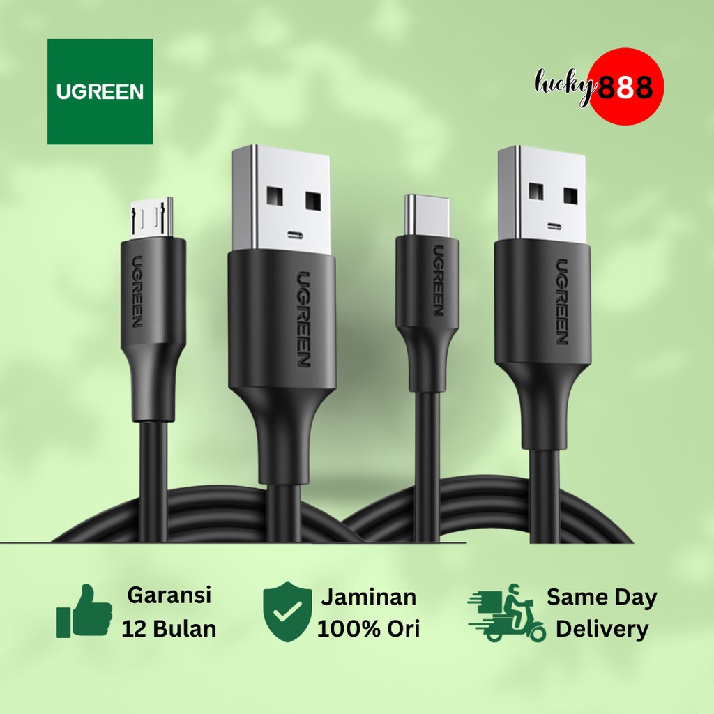 Jual Kabel Charger UGREEN USB Type A 2.0 to C & Micro 1M Fast Charging ...