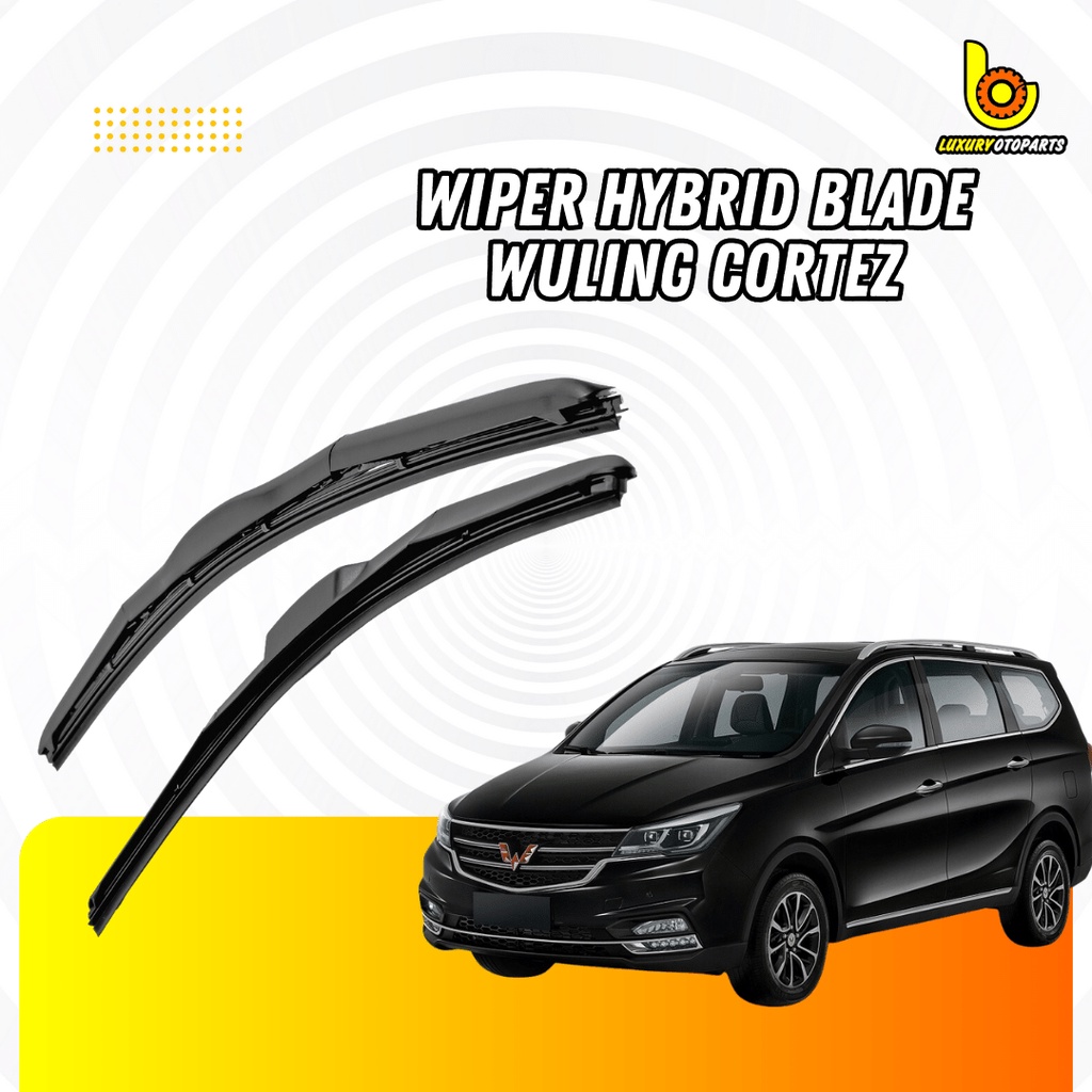 Jual Wiper Wuling Cortez Model Hybrid 1 Set Tanpa Rangka Besi | Shopee ...