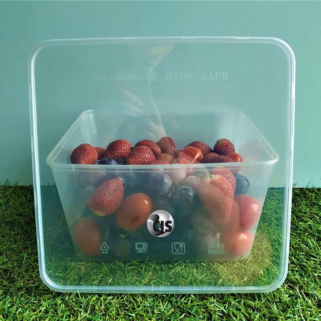 Jual Thinwall DM SQ 2000 ml + Tutup / Kotak makan / Lunch Box 2000 Ml ...