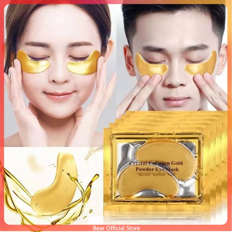 Jual -Masker Kantong Mata Emas Kristal Kolagen Tas Masker Mata Panda ...