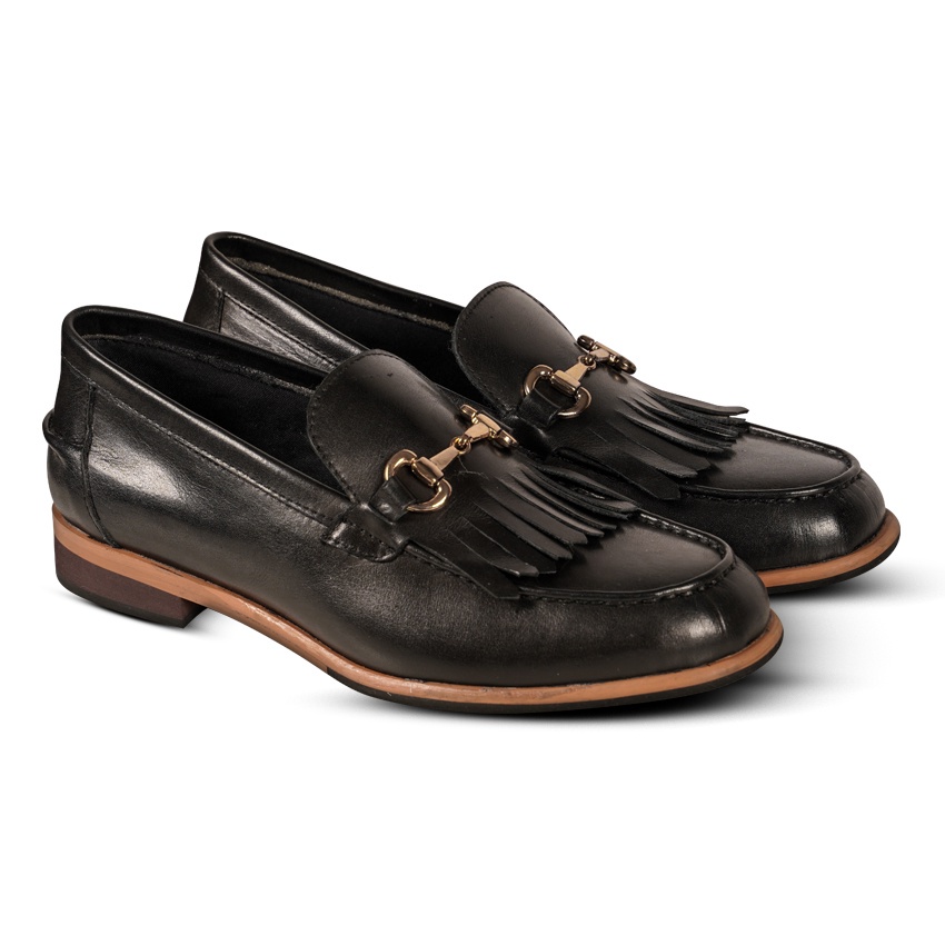 Jual Gilly Fringe Black - Nappa Milano - Sepatu Wanita | Shopee Indonesia