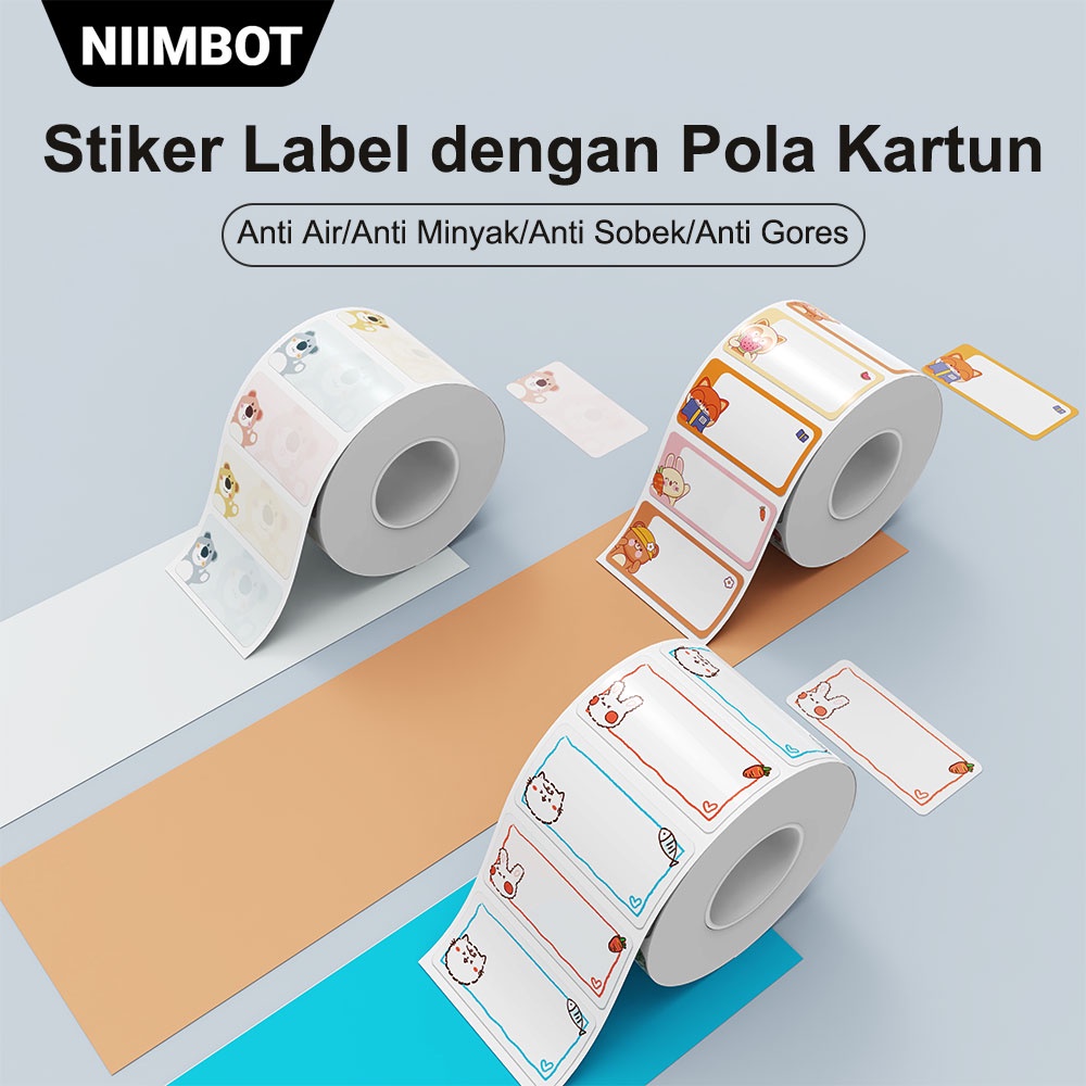 Jual NIIMBOT B21 / B1 / B3S Stiker Nama Stiker Kartun Tahan Air Tahan ...
