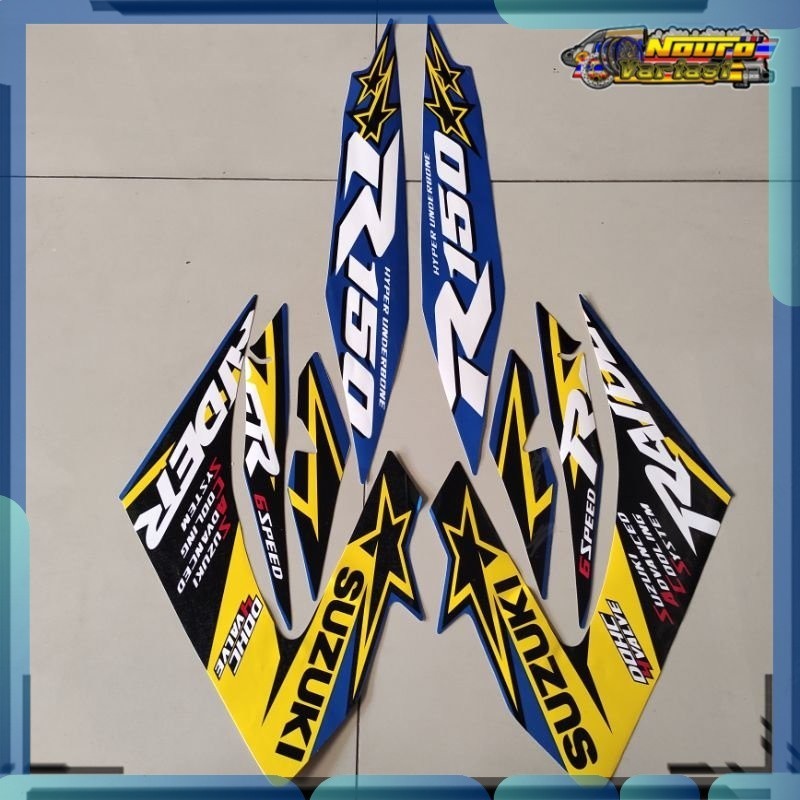 Jual Stiker striping suzuki satria fu raider f 150 2014 2015 biru ...