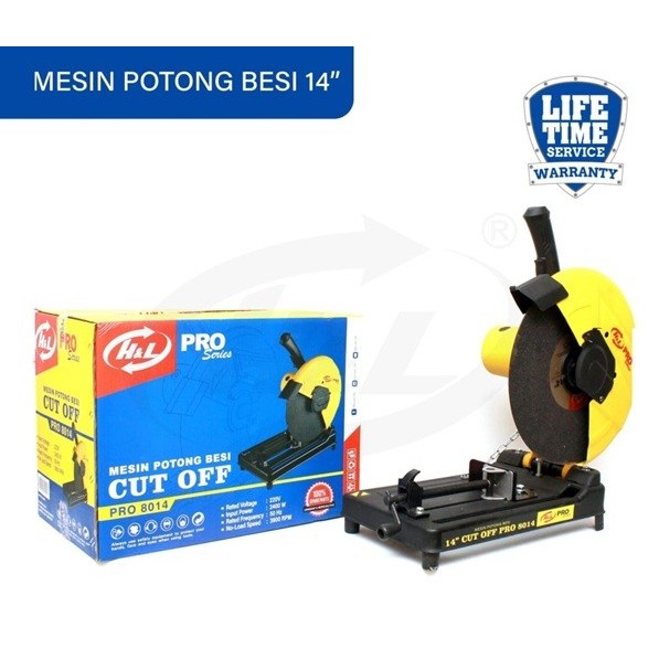 Jual Mesin potong besi 14inch cutoff cut off chop saw H&L PRO 8014 ...