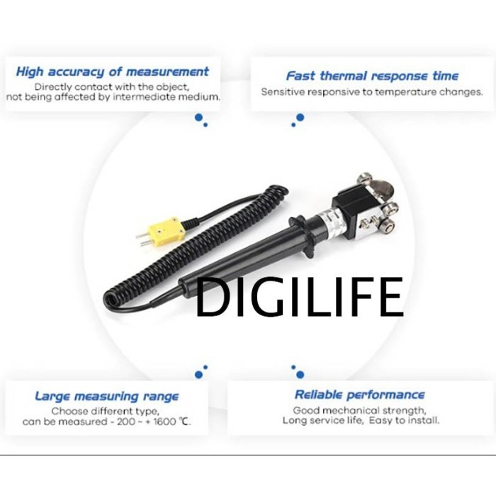 Jual Probe Roller Termokopel Surface Tipe K Stick Thermocouple WRNM101 ...