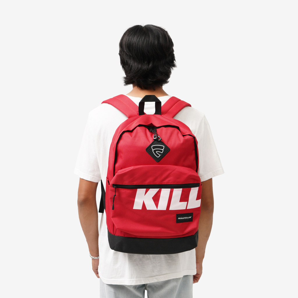 Jual TAS PUNGGUNG RANSEL BACKPACK UNISEX MERAH FRIDAY KILLER | ONADO BP ...