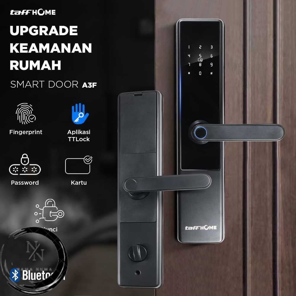 Jual TaffHOME Smart Door Lock Fingerprint Password Bluetooth Card TTLock - A3F | Shopee Indonesia