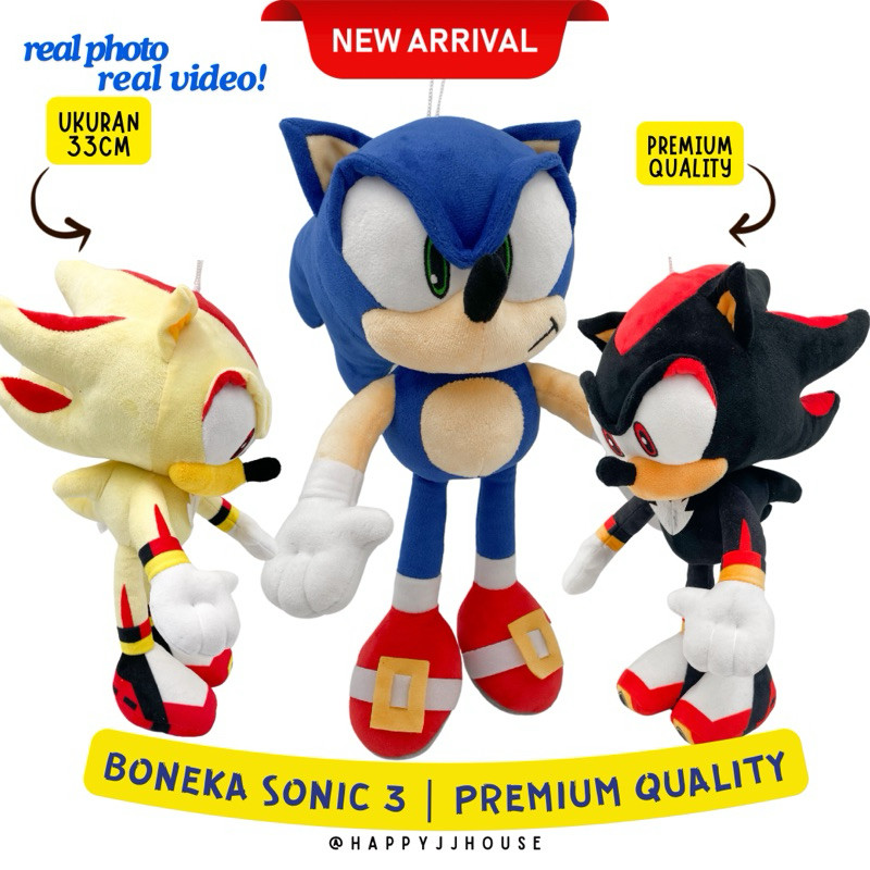 Jual SE42CH [HAPPYJJ]BONEKA SONIC 3 VIRAL PREMIUM QUALITY | Shopee ...