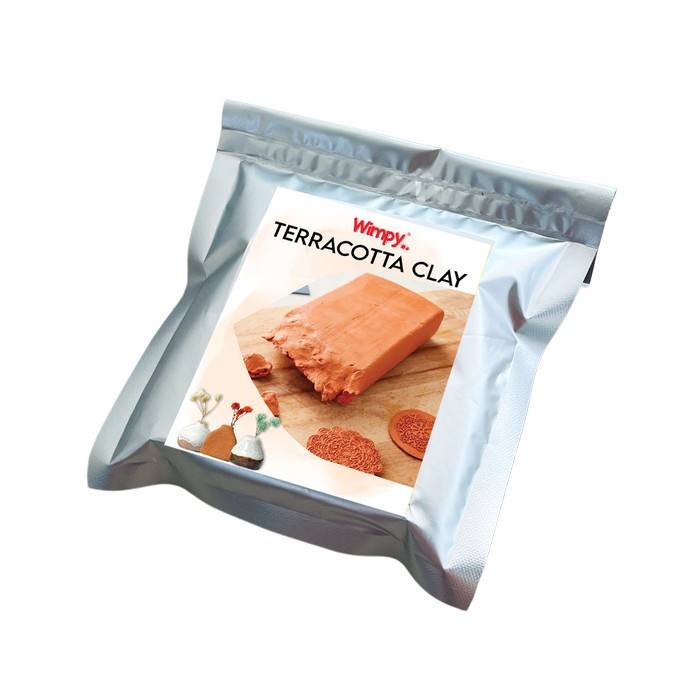 Jual Wimpy Terracotta Clay Air Dry Modelling Clay Paper Clay | Shopee ...