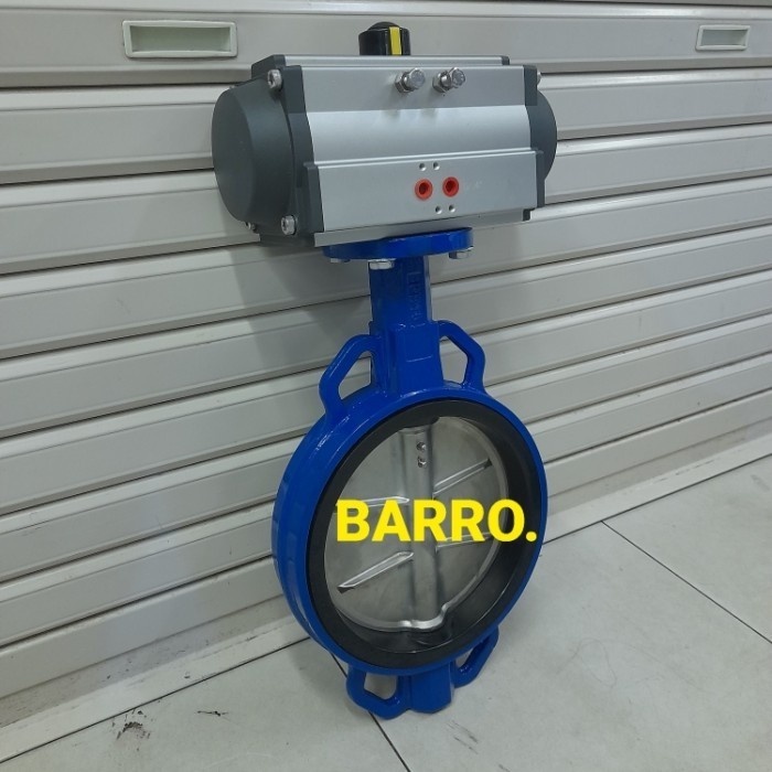 Jual Butterfly Valve Pneumatic Actuator 12" Inch DN 300 Cast Iron | Shopee Indonesia
