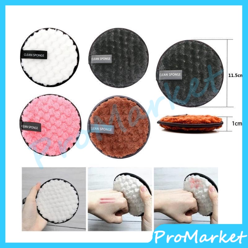 Jual PRO Sponge Microfiber Cleansing Puff / Makeup Removal Clean ...