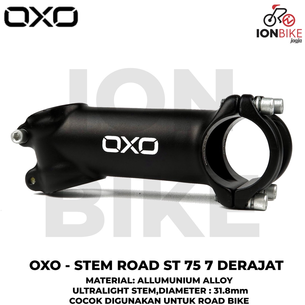 Jual Stem Road OXO ST75 Alloy Superlight Oversize 7 Derajat Sepeda ...