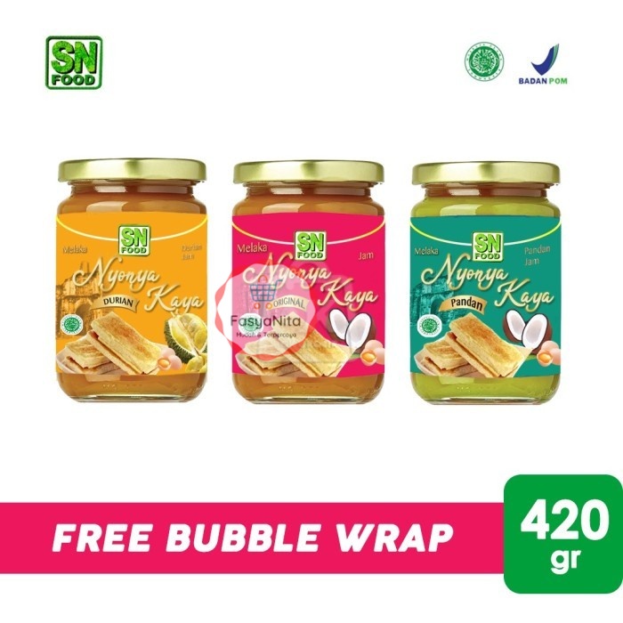 Jual Selai Roti Toast Nyonya Kaya SN Food / Fruit Jam (Botol Kaca 420gr) - Durian 420g ...