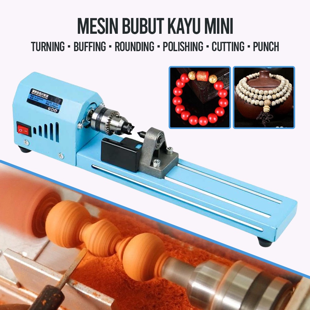 Jual Mesin Bubut Kayu Mini Khusus Kayu Alat Pertukangan Kayu DIY ...