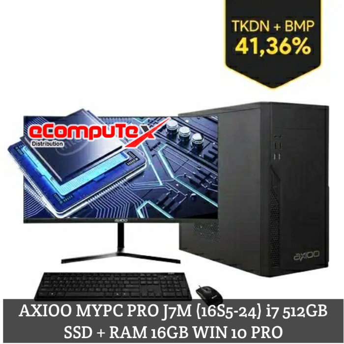 Jual MINI PC AXIOO MYPC PRO J7M (16S5-24) i7 16GB 512GB 23.8"FHD TKDN ...