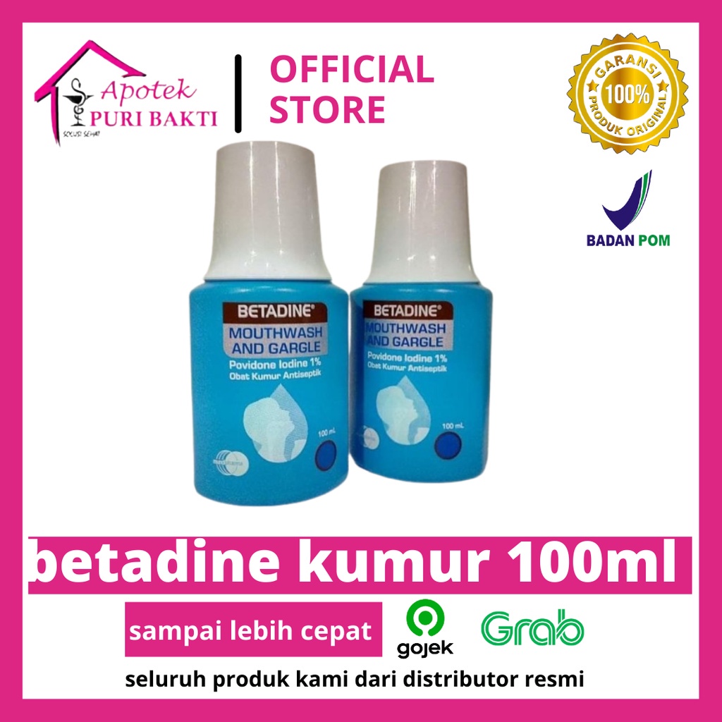 Jual Betadine Mouthwash and Gargle Obat Kumur 100 ml | Shopee Indonesia