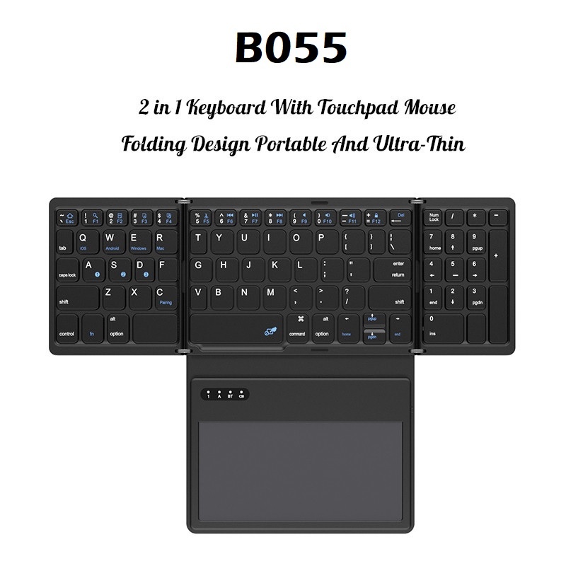 Jual AKN88 - B055 - Universal Wireless Slim Folding Keyboard with ...