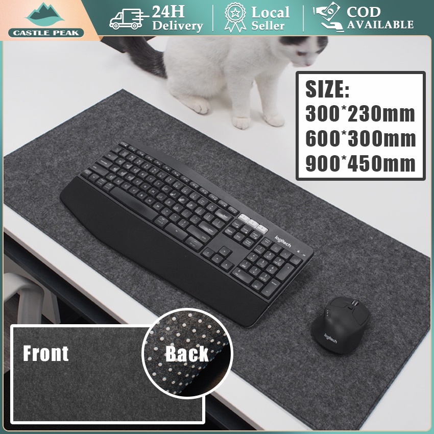 Jual Mousepad Bahan Wool Felt Deskmat Deskpad Exclusive Taruh Keyboard ...