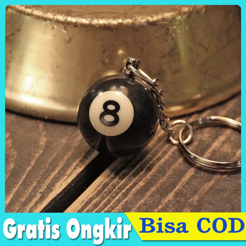 Jual 8Ball Keychain - Gantungan Kunci Unik Model Bola Billiard Warna Hitam Angka 8 | Shopee ...
