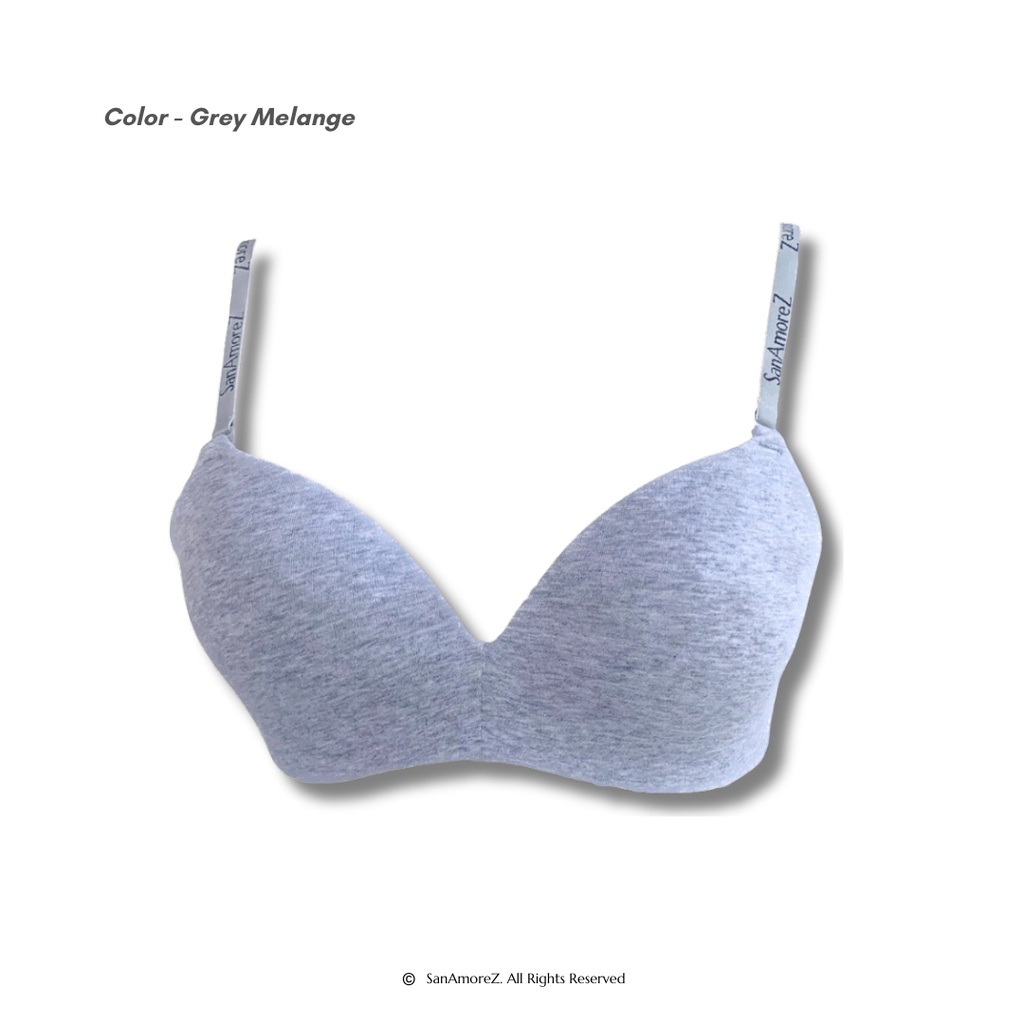 Jual SanAmoreZ Miso Wireless Bra Grey Melange | Shopee Indonesia