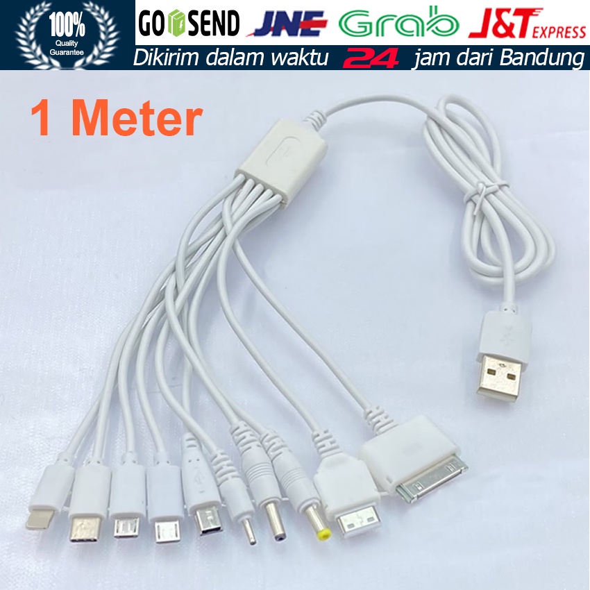 Jual 10 In 1 Kabel Charger Cumi USB Lengkap / Usb Kabel Data 20CM/1M ...
