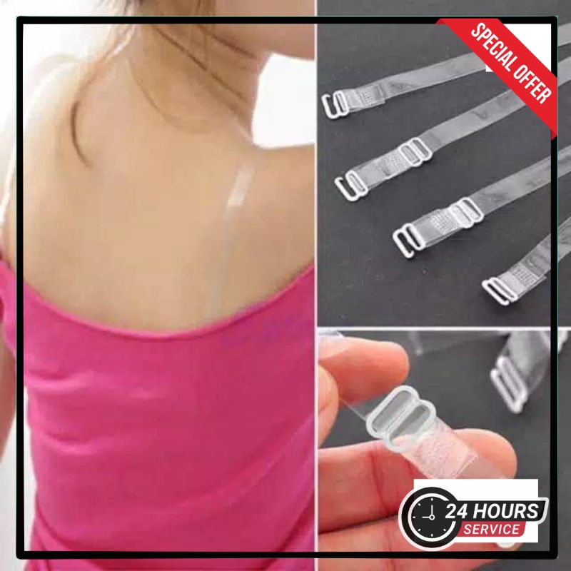 Jual TALI BRA TRANSPARAN 1 PASANG / TALI BRA BENING SET / TALI BH ...