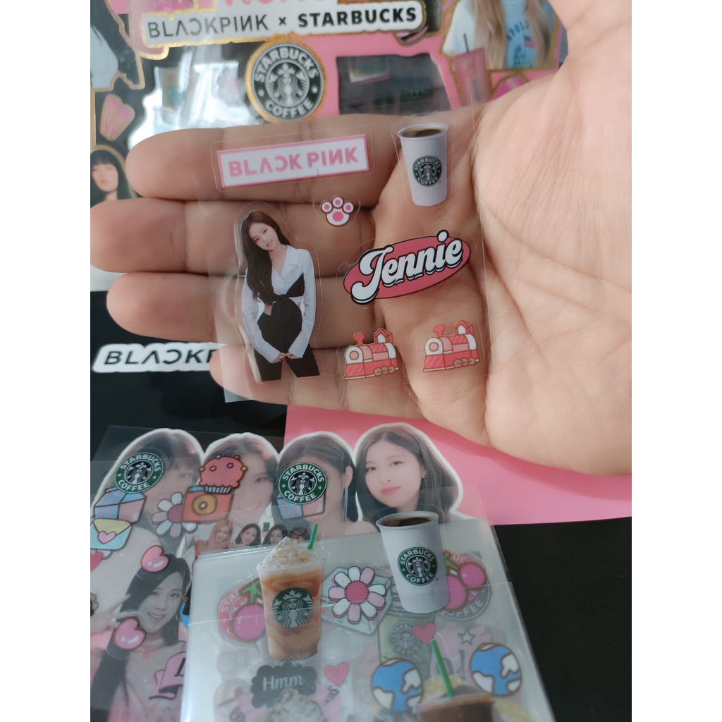 Jual GG STICKER NONO BLACKPINK X STARBUCKS ISI 100PCS STIKER WATERPROOF ...